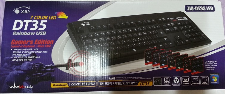 회원리뷰 - Bless ZIO DT35 7칼라 LED USB 블랙 게이밍 키보드 필드테스트 (다나와 & 블레스정보통신 제공)